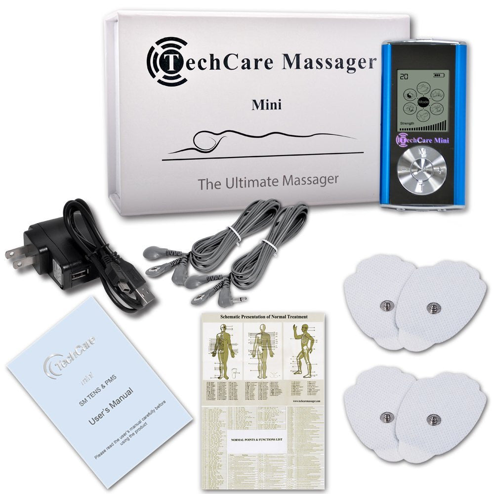 TechCare Mini Tens Massager + Shoe + 6 Pads — TechCare Massager