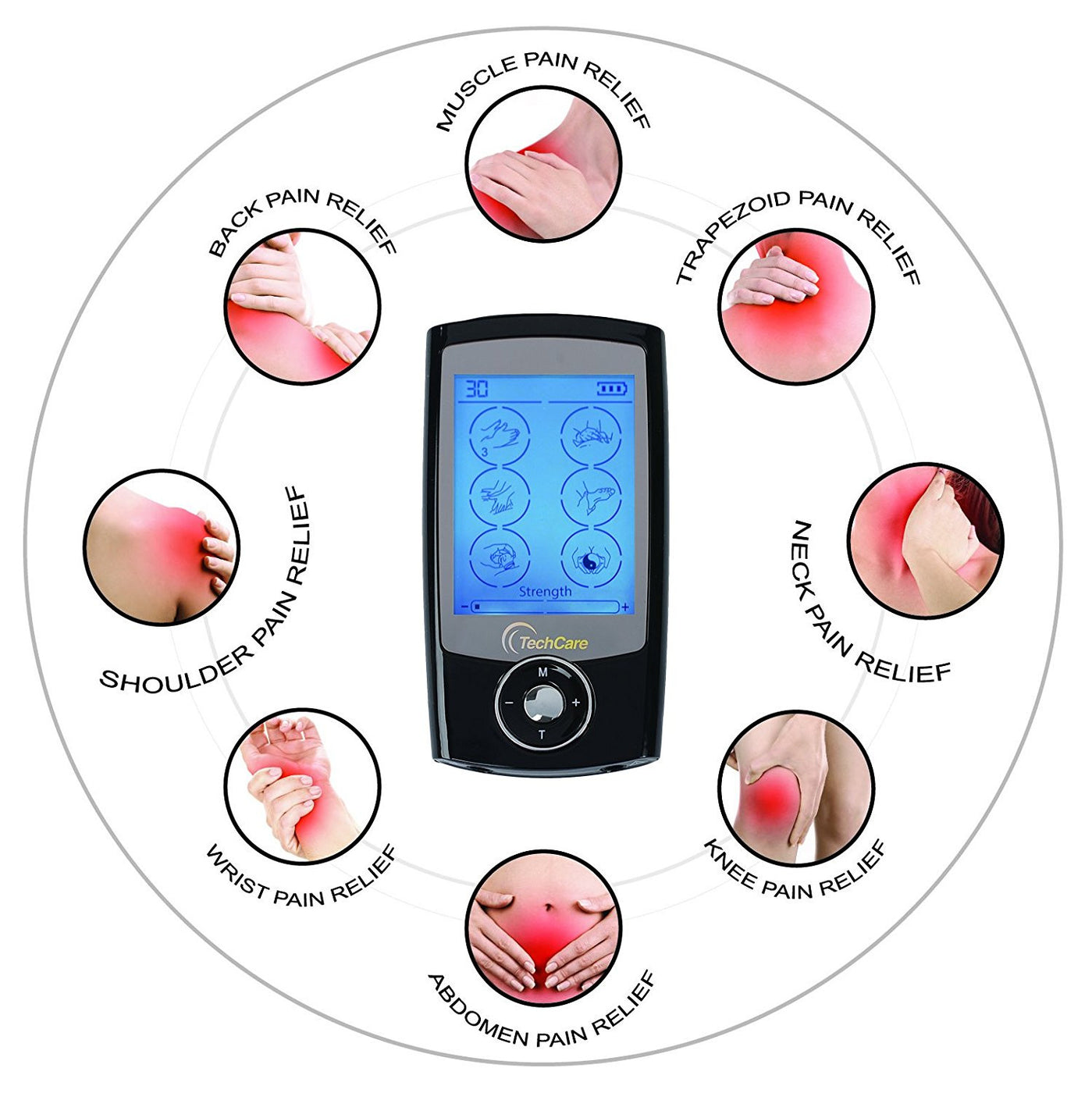 TechCare Pro TENS Unit 24 Modes + 6 Pads — TechCare Massager