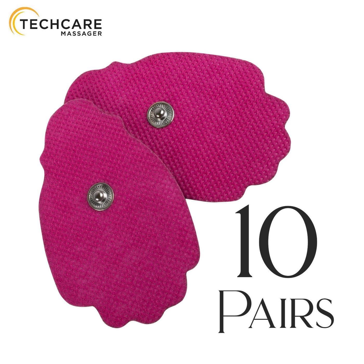 Large Pink Snap On Reusable Self-Adhesive Replacement Tens Unit Electr ...