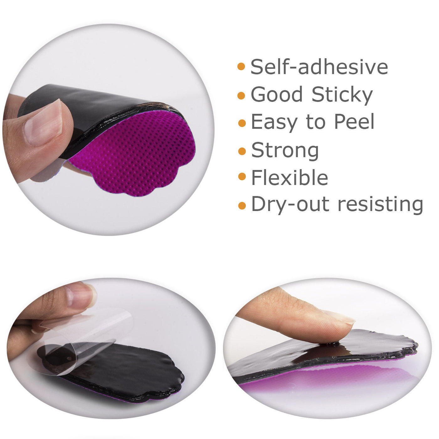 Large Pink Snap On Reusable Self-Adhesive Replacement Tens Unit Electr ...