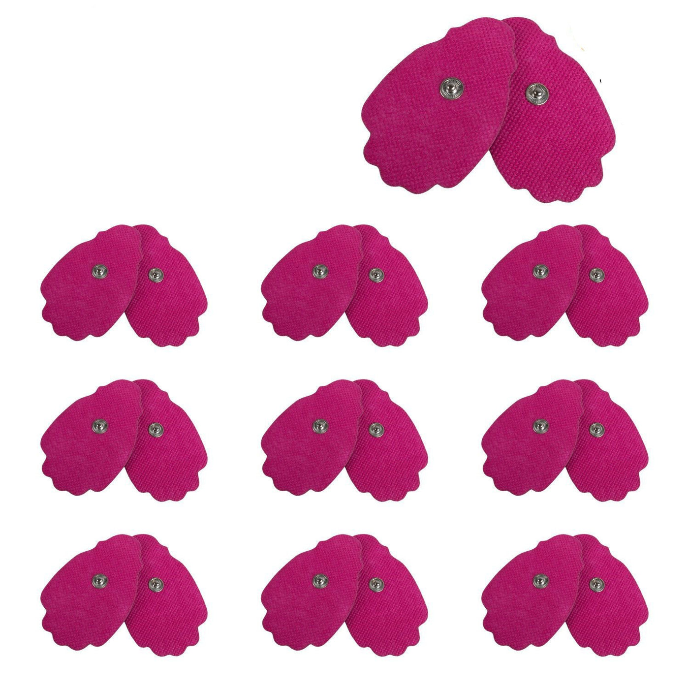 Large Pink Snap On Reusable Self-Adhesive Replacement Tens Unit Electr ...